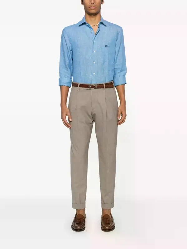 Etro Pegaso-motif Shirt - Blue