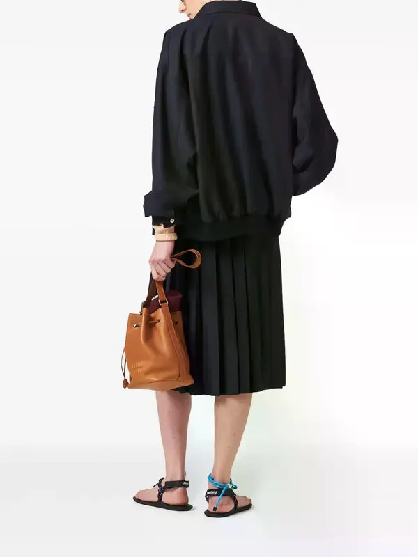 Miu Miu Batavia Wool Bomber Jacket - Blue
