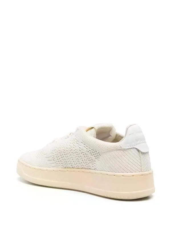 AUTRY Logo-patch Open-knit Sneakers - Neutrals
