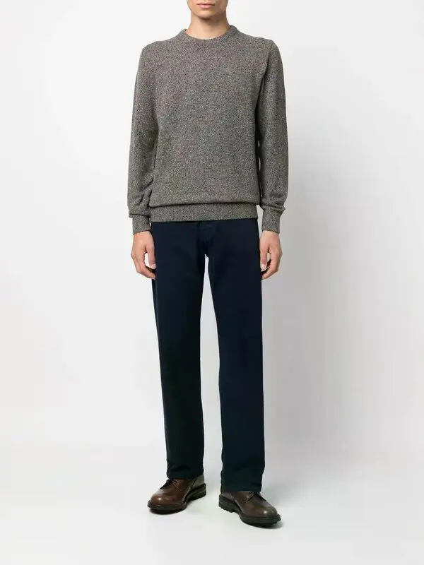 Barbour Crewneck Knitted Jumper - Brown