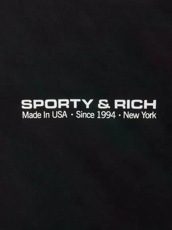 SPORTY & RICH Reflective Logo-print Cycling Shorts