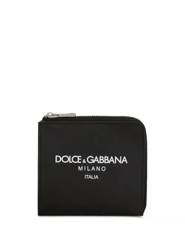 Dolce & Gabbana Logo-print Zip-around Wallet - Black