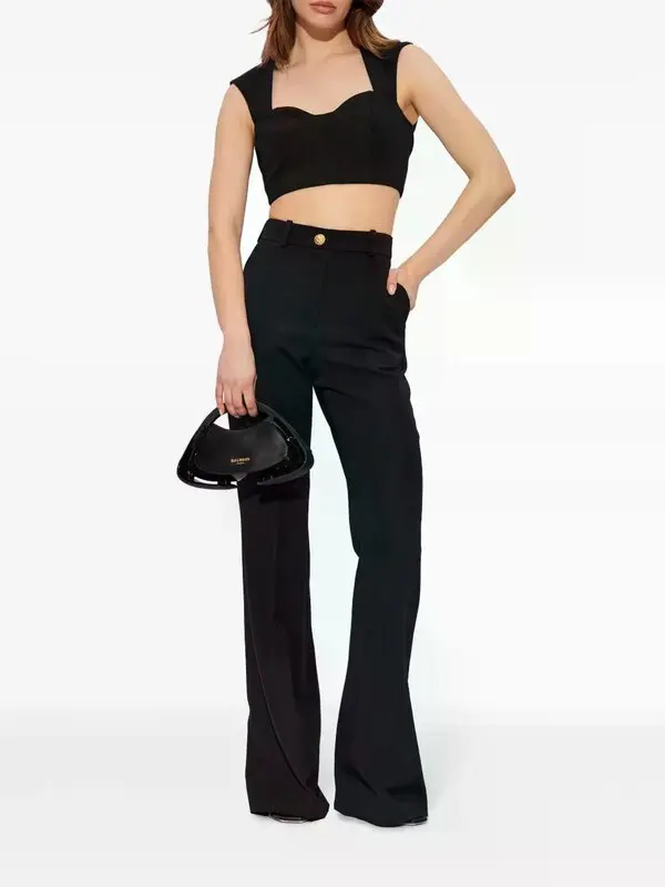 Balmain Flared Virgin-wool Trousers
