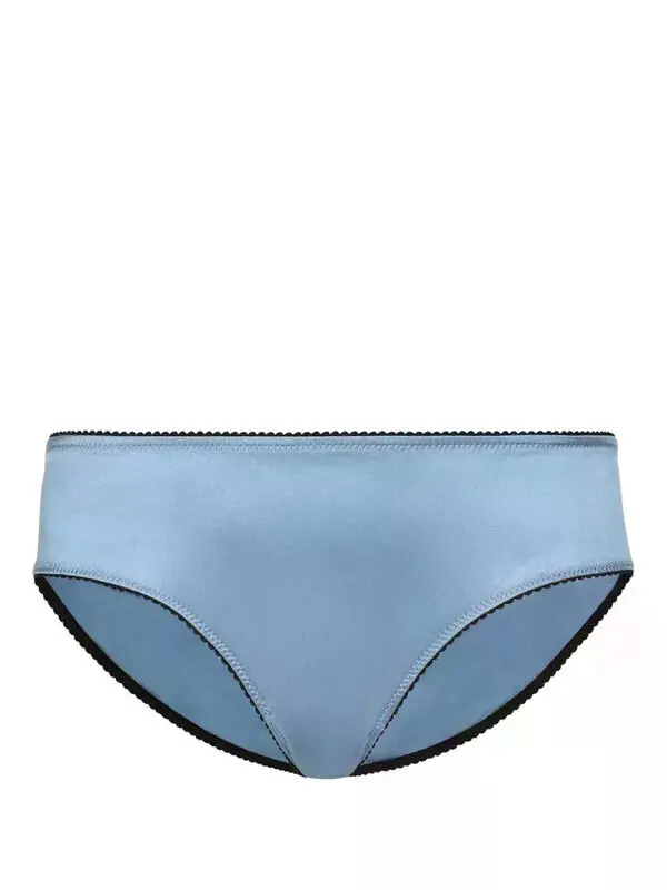 Dolce & Gabbana Dna Scallop-edge Satin Briefs