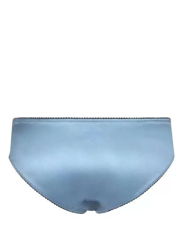 Dolce & Gabbana Dna Scallop-edge Satin Briefs
