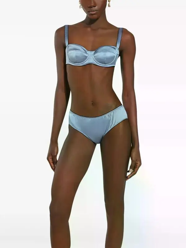 Dolce & Gabbana Dna Scallop-edge Satin Briefs