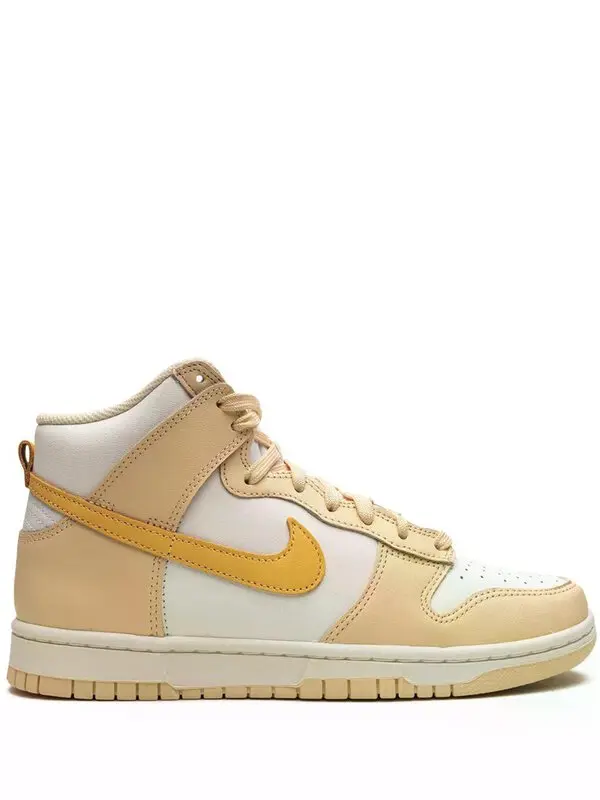 Nike Dunk High Pale Vanilla Leather Sneakers - Neutrals