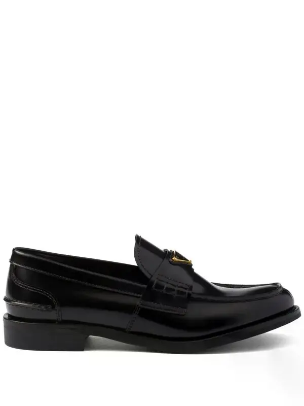 Prada Brushed Leather Loafers