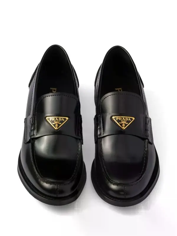 Prada Brushed Leather Loafers