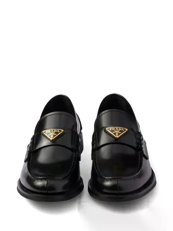 Prada Brushed Leather Loafers
