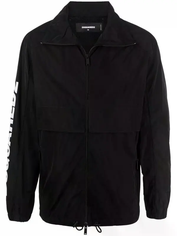 Dsquared2 Logo-print Zippered Coat