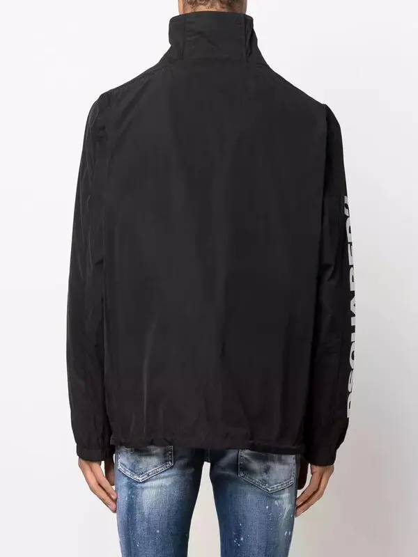 Dsquared2 Logo-print Zippered Coat
