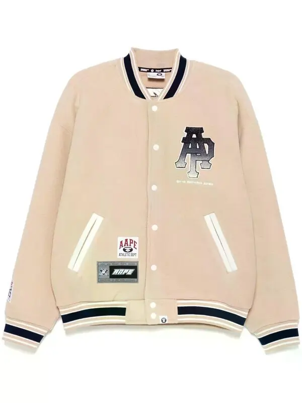AAPE BY *A BATHING APE Logo Varsity Jacket