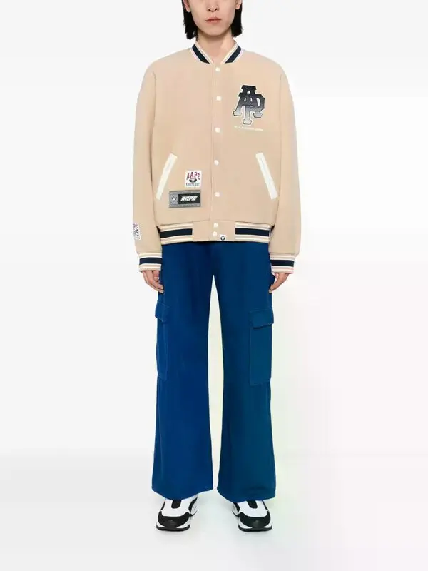AAPE BY *A BATHING APE Logo Varsity Jacket