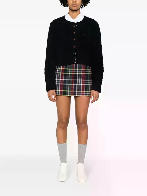 Thom Browne Tartan-check Wool Miniskirt