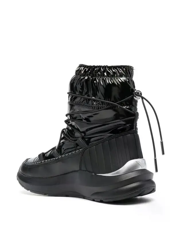 EA7 Logo-print Quilted Snow Boots - Black