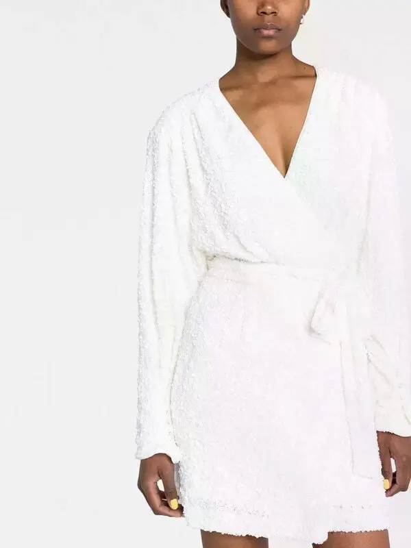 ROTATE BY BIRGER CHRISTENSEN Samantha Sequin Wrap Dress