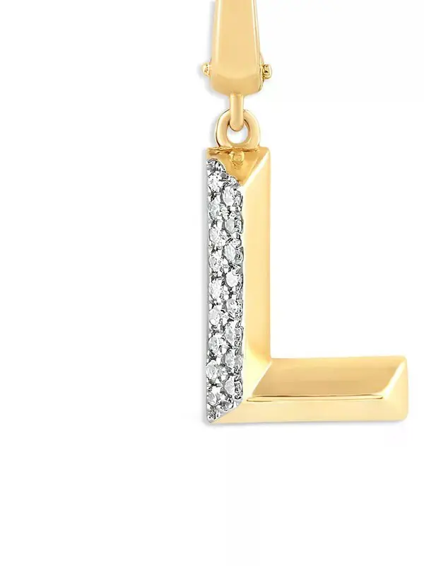 TRYYST 18kt Yellow Alphabet 'l' Diamond Charm