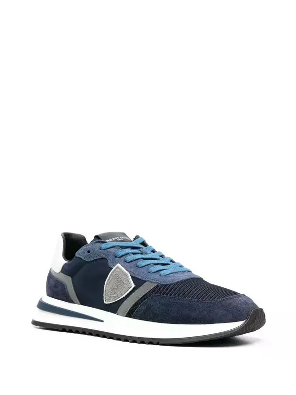 Philippe Model Logo-patch Panelled Sneakers - Blue