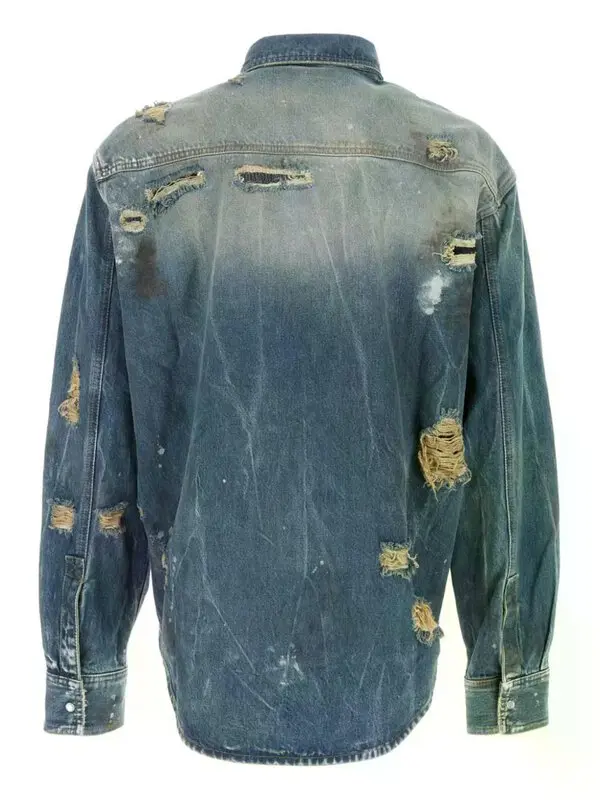 Vetements Distressed Denim Shirt