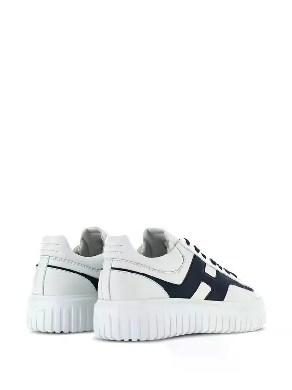 Hogan H-stripes Leather Sneakers - White