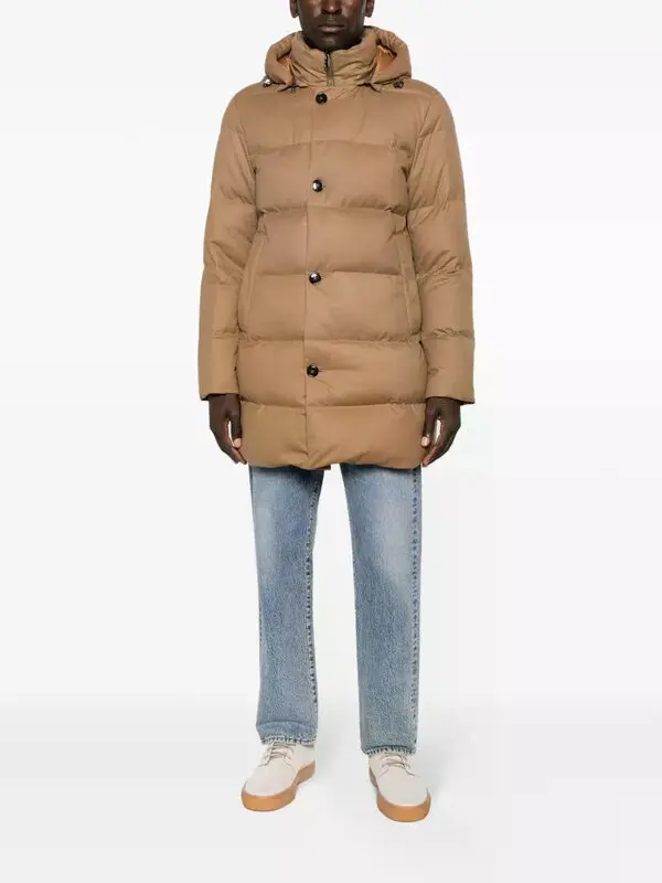 Woolrich Button-fastening Hooded Padded Coat