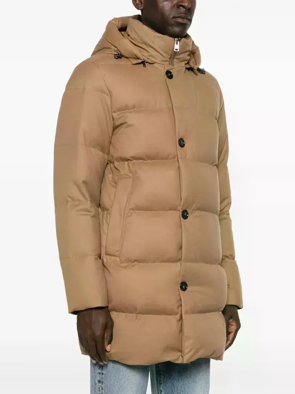 Woolrich Button-fastening Hooded Padded Coat