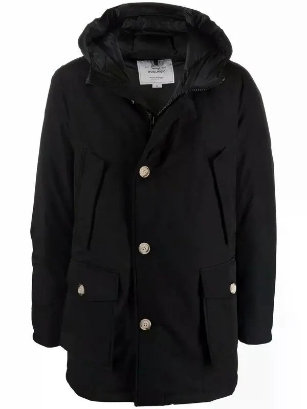 Woolrich Hooded Down Coat - Black