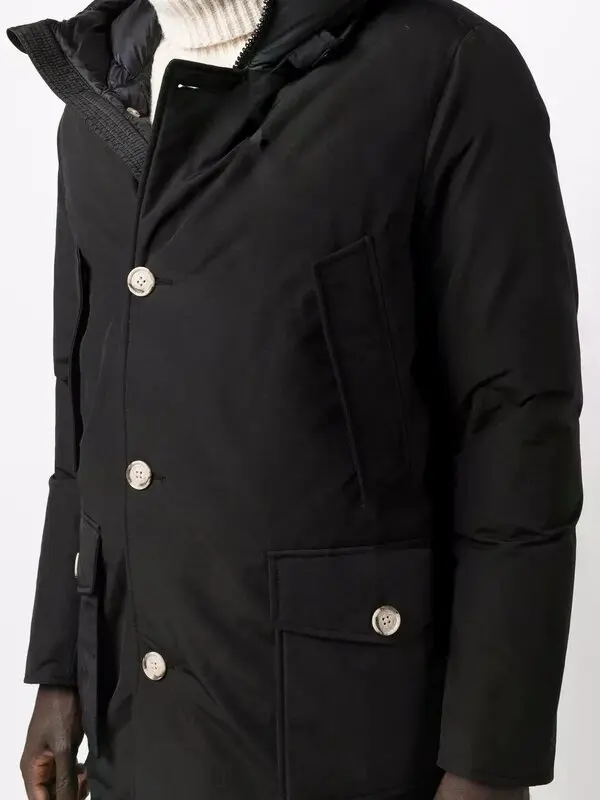 Woolrich Hooded Down Coat - Black