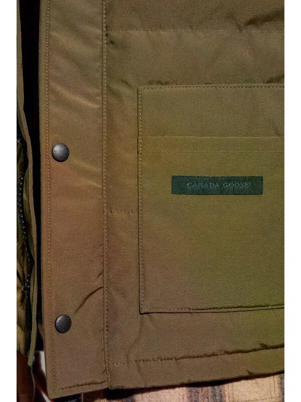 Canada Goose Logo-patch Gilet - Green