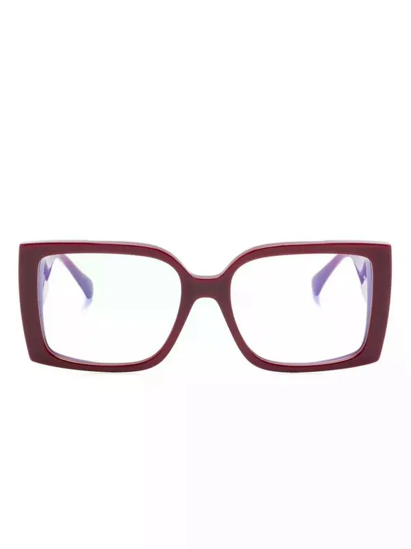 Max Mara Square-frame Glasses - Red