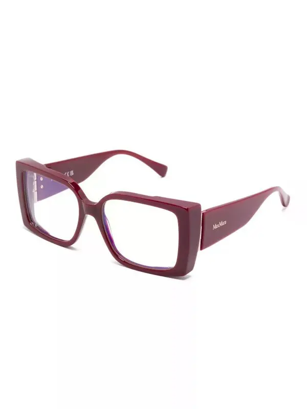 Max Mara Square-frame Glasses - Red