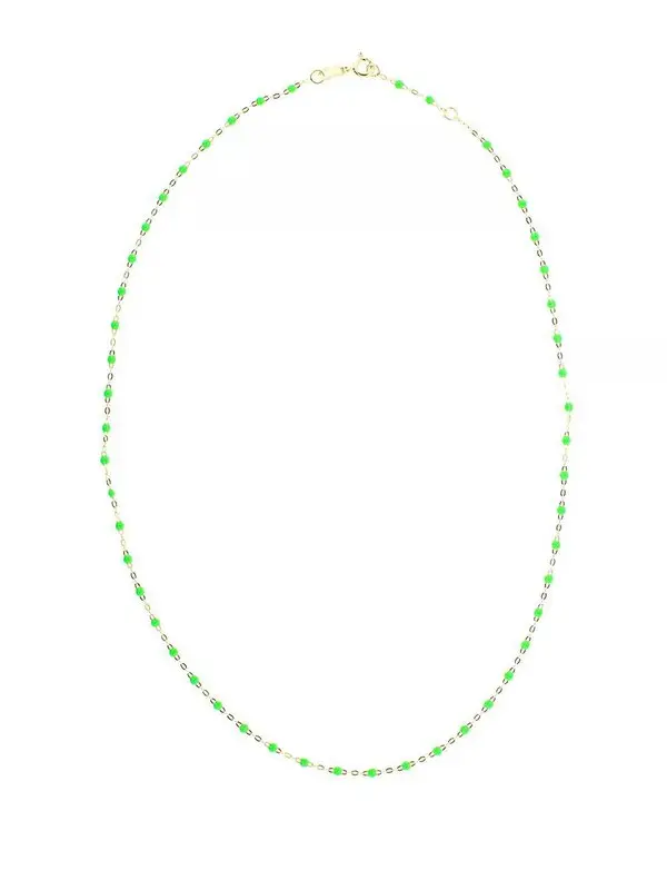 Gigi Clozeau 18kt Yellow Classic Gigi Neon Green Beaded Necklace - Gold