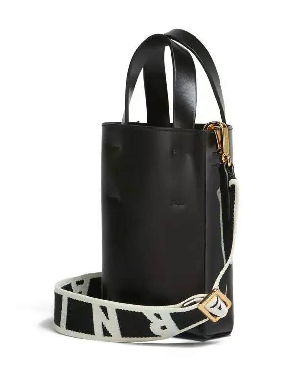 Marni Nano Museo Leather Tote Bag - Black
