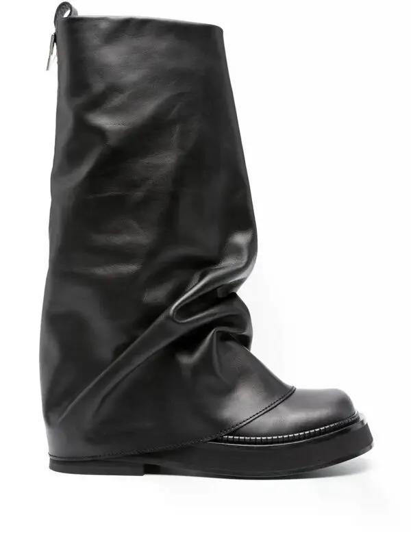 Attico Robin Layered Leather Boots