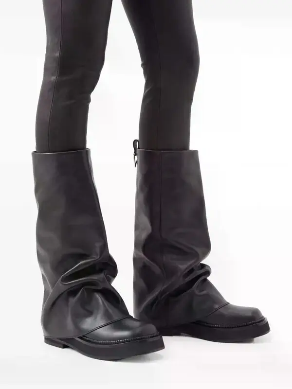 Attico Robin Layered Leather Boots