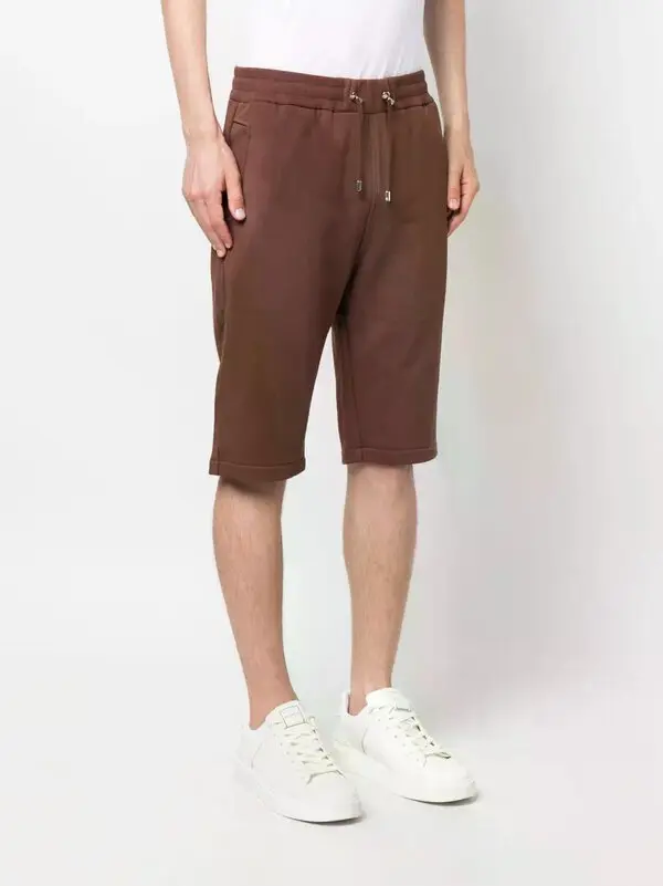 Balmain Logo-print Track Shorts - Brown