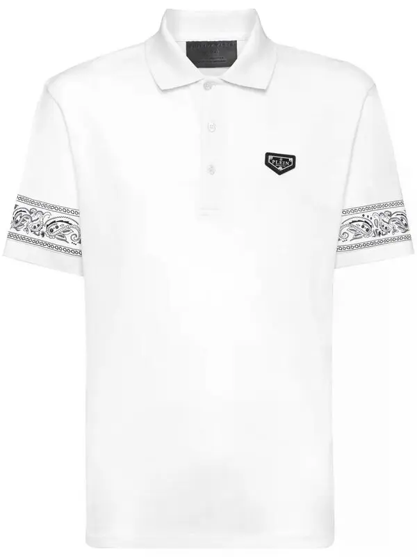 Philipp Plein Paisley Gothic Plein Polo Shirt