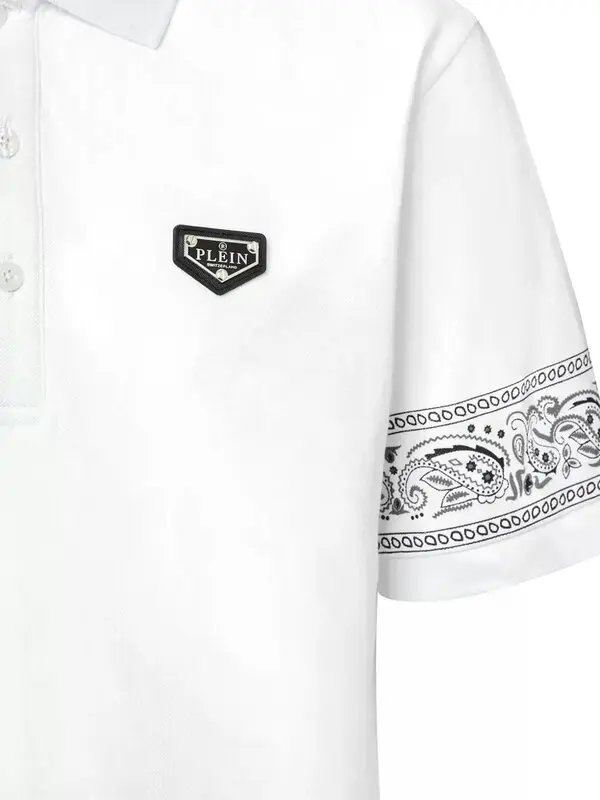 Philipp Plein Paisley Gothic Plein Polo Shirt