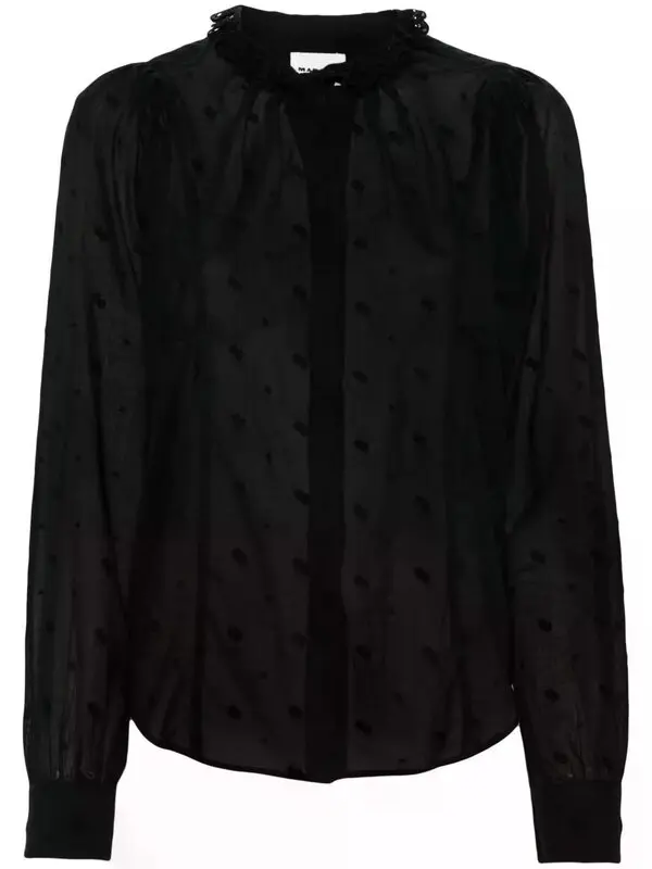 MARANT ETOILE Terzali Floral-embroidered Blouse