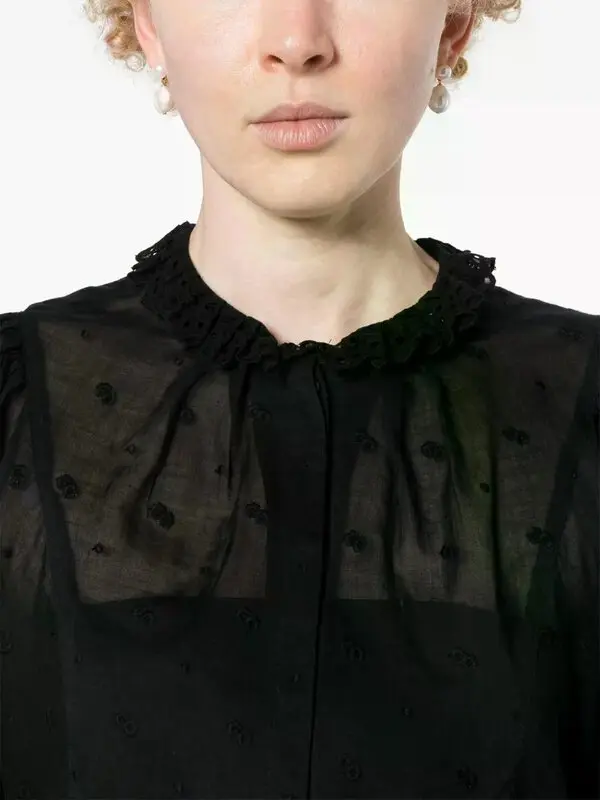 MARANT ETOILE Terzali Floral-embroidered Blouse