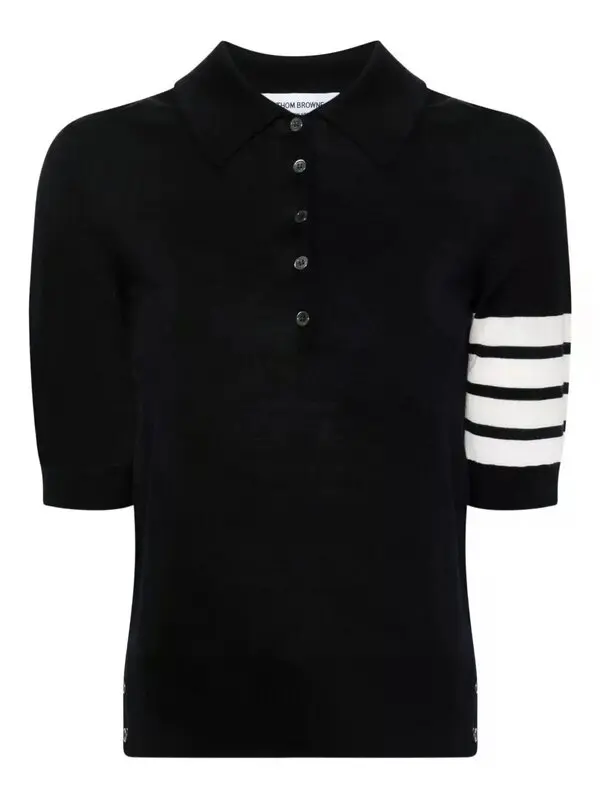 Thom Browne Fine-knit Polo Top