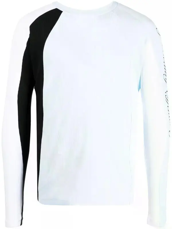GMBH Logo-print Long-sleeve T-shirt - Blue