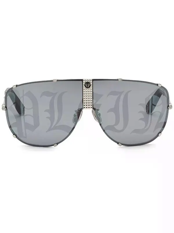 Philipp Plein Studded Pilot-frame Sunglasses - Black