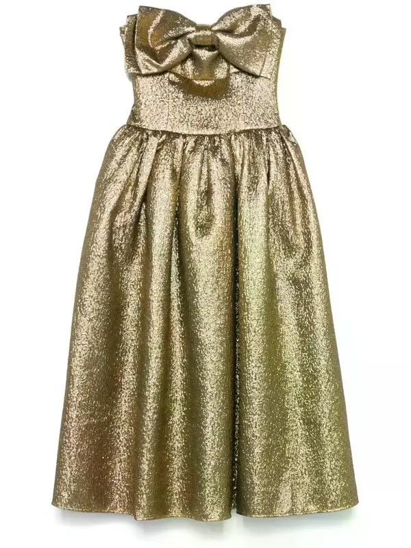 SELF-PORTRAIT Metallic Midi Dress