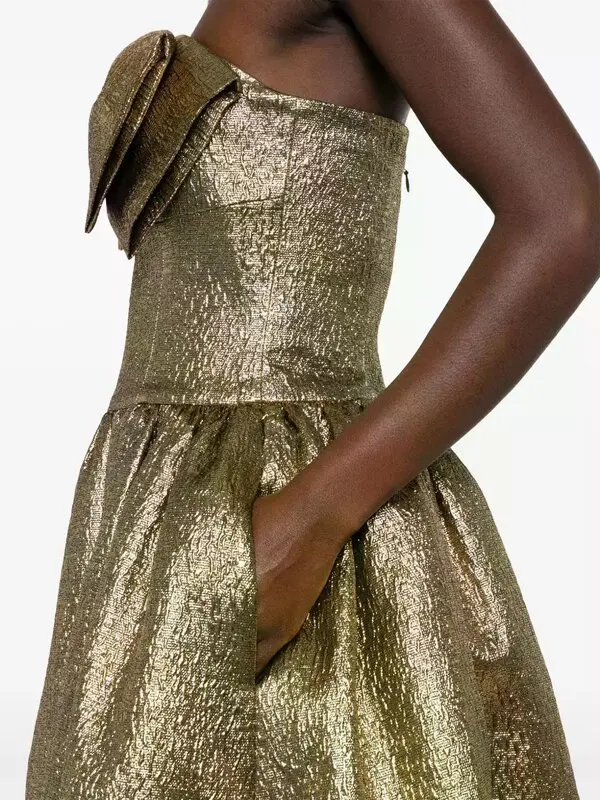 SELF-PORTRAIT Metallic Midi Dress