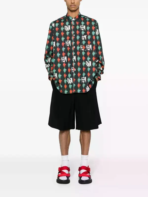 Comme Des Garçons Andy Warhol-print Cotton Shirt - Black