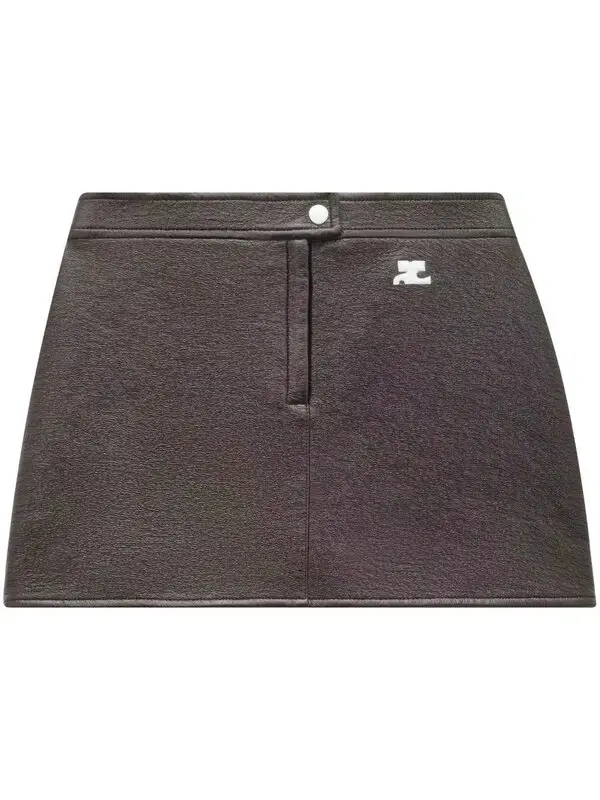 COURREGES A-line Mini Skirt - Brown