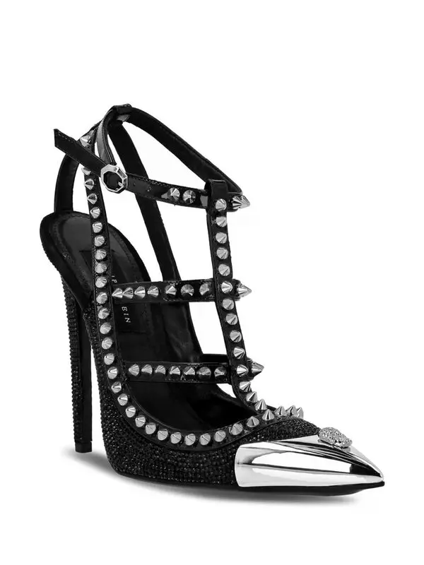 Philipp Plein Embellished Skull Pumps