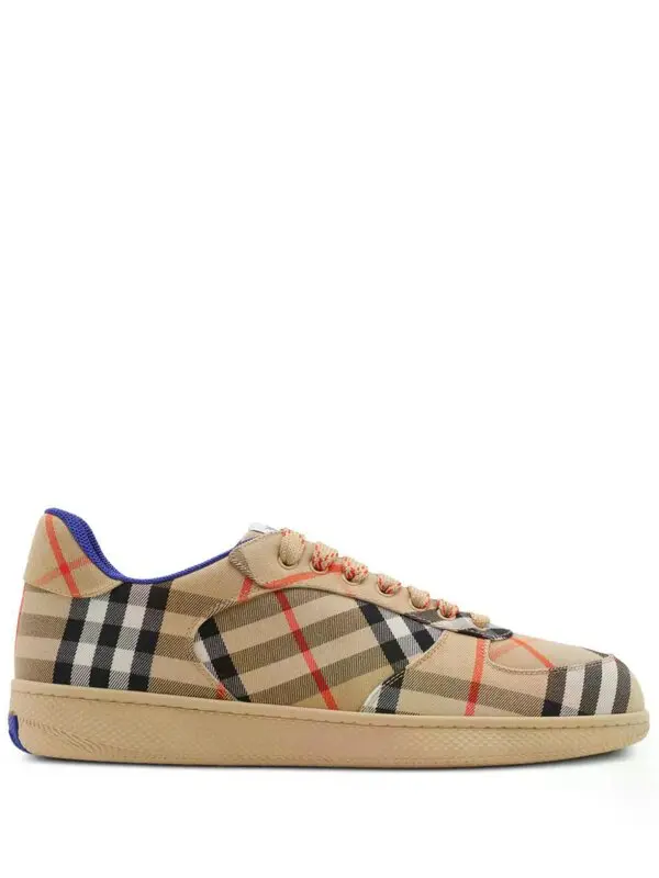 Burberry Check Lace-up Sneakers - Neutrals